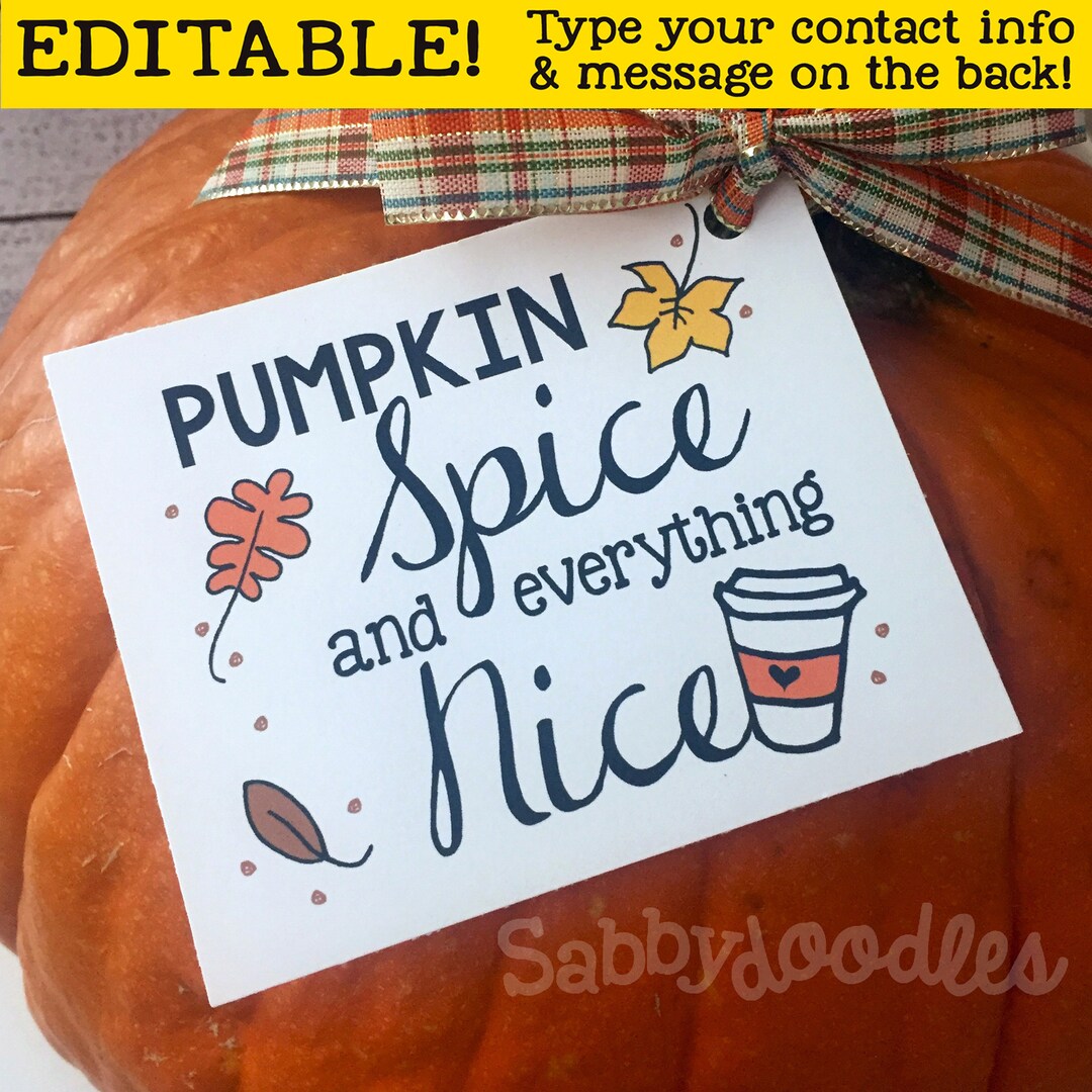 EDITABLE DIGITAL DOWNLOAD, Pumpkin Spice and Everything Nice Client ...