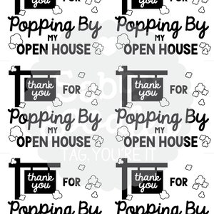 EDITABLE DIGITAL DOWNLOAD, 6 Tags/sheet, Thanks for Popping by My Open ...