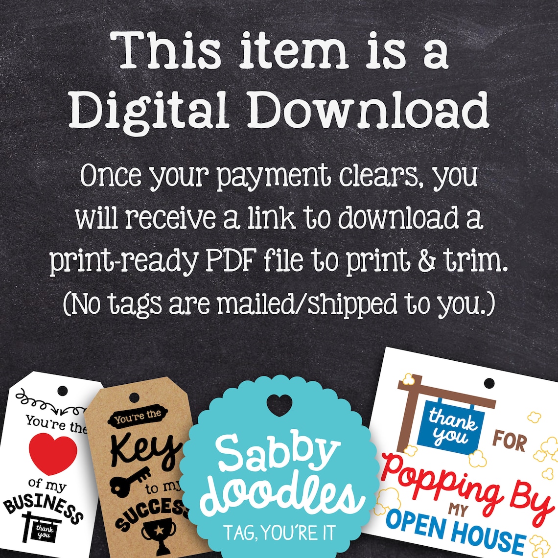 EDITABLE DIGITAL DOWNLOAD, 6 Tags/sheet, Thanks for Popping by My Open ...