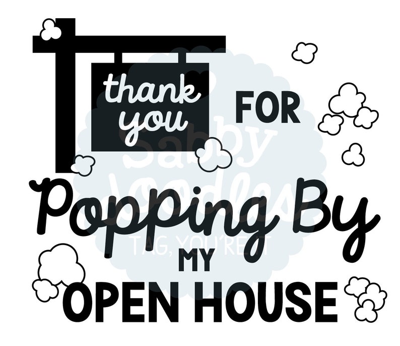 EDITABLE DIGITAL DOWNLOAD, 6 Tags/sheet, Thanks for Popping by My Open ...