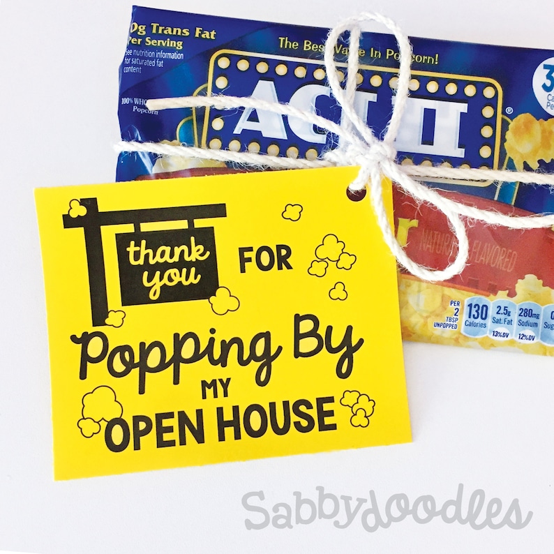 EDITABLE DIGITAL DOWNLOAD, 6 Tags/sheet, Thanks for Popping by My Open ...