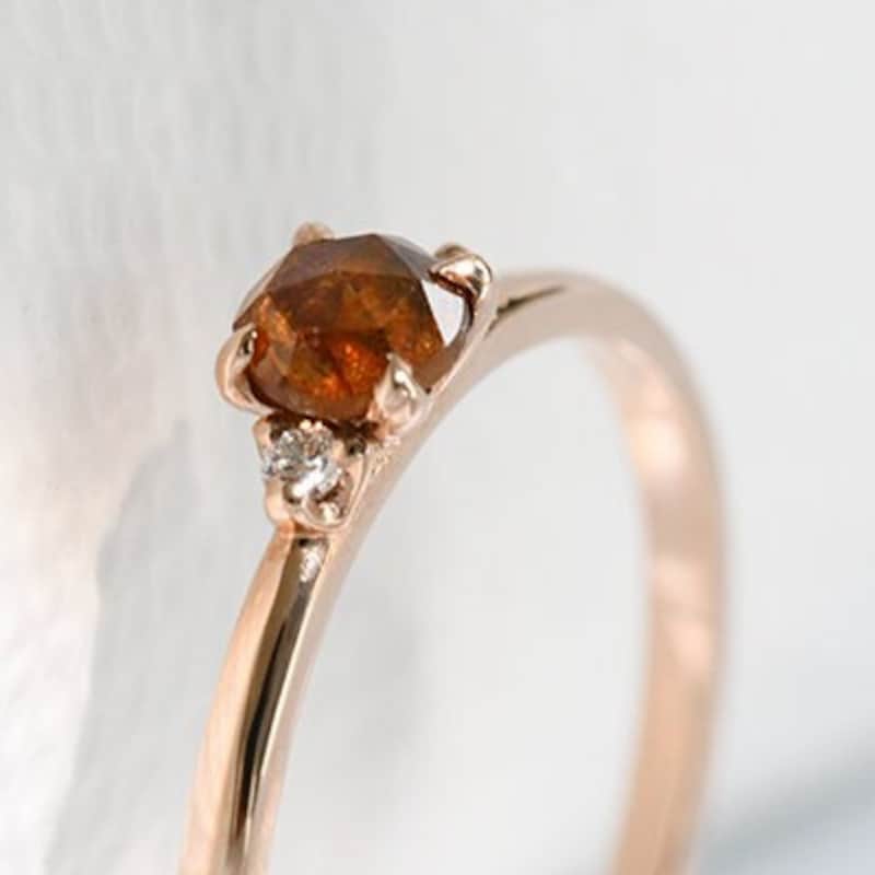 Brown Diamond Ring - Etsy