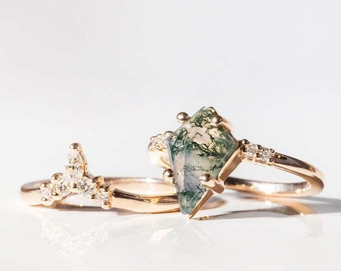 Wedding ring set ideas - Etsy