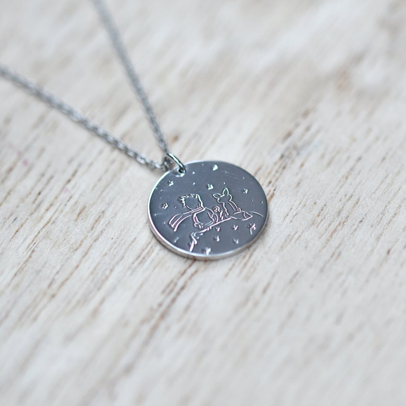 Solid 14k or 18k Gold the Little Prince Necklace | Personalized Silver ...
