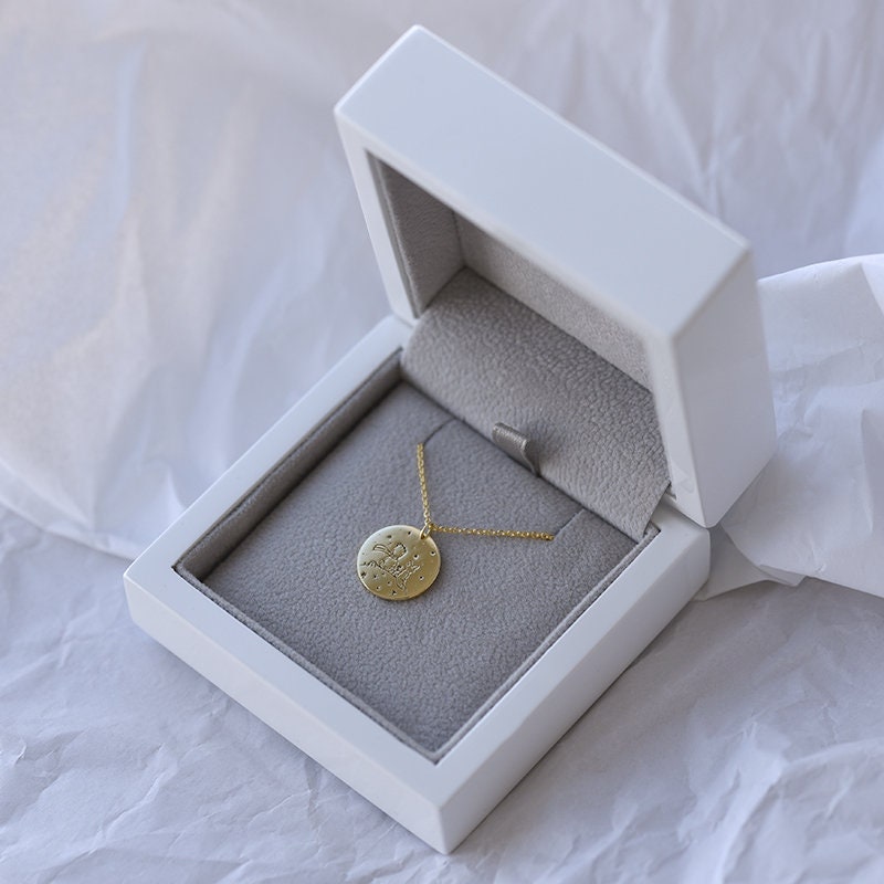 Solid 14k or 18k Gold the Little Prince Necklace | Personalized Silver ...