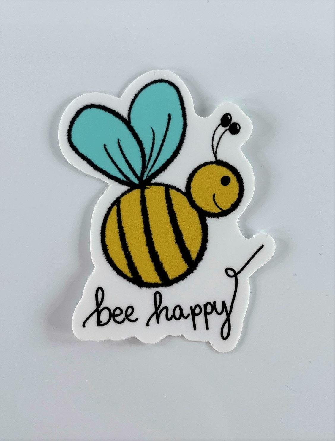 Die Cut Bee Happy Sticker | Bienen | Be Happy | Diecut ...