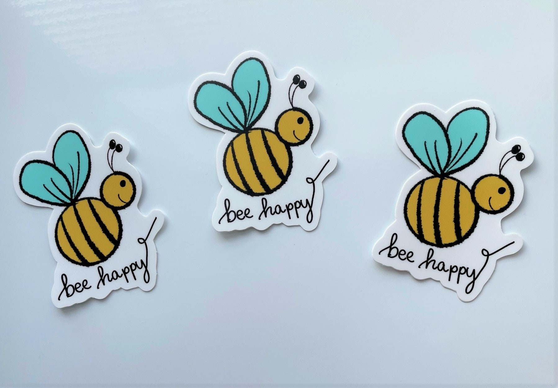 Die Cut Bee Happy Sticker | Bienen | Be Happy | Diecut ...