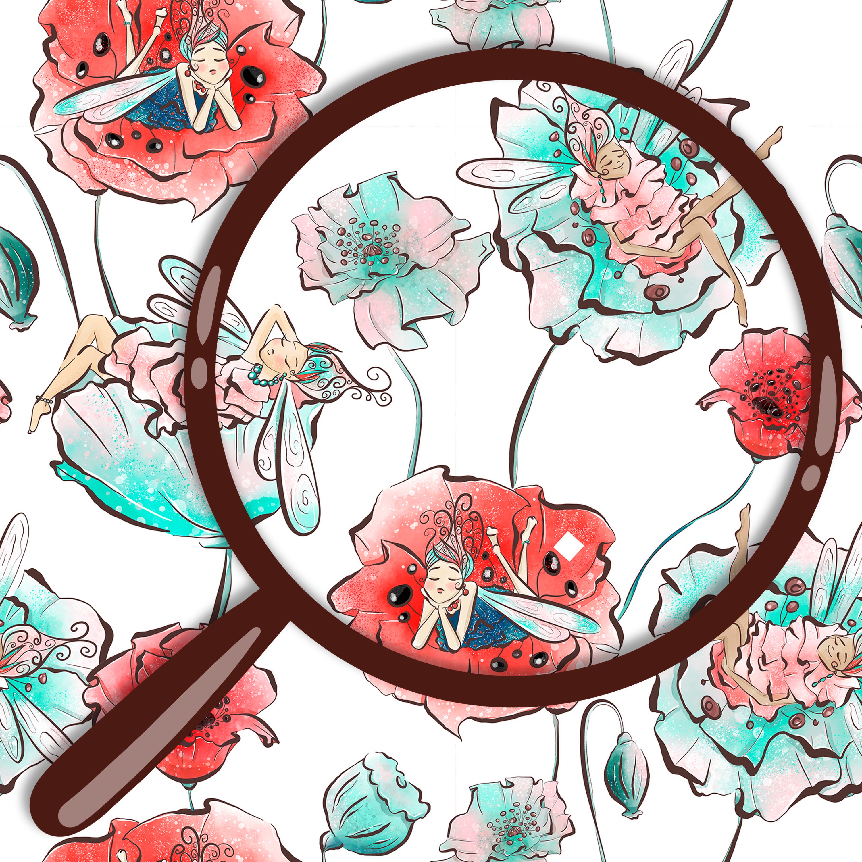 Fairy on the Prairie Pattern Set Seamless Patterns Digital - Etsy