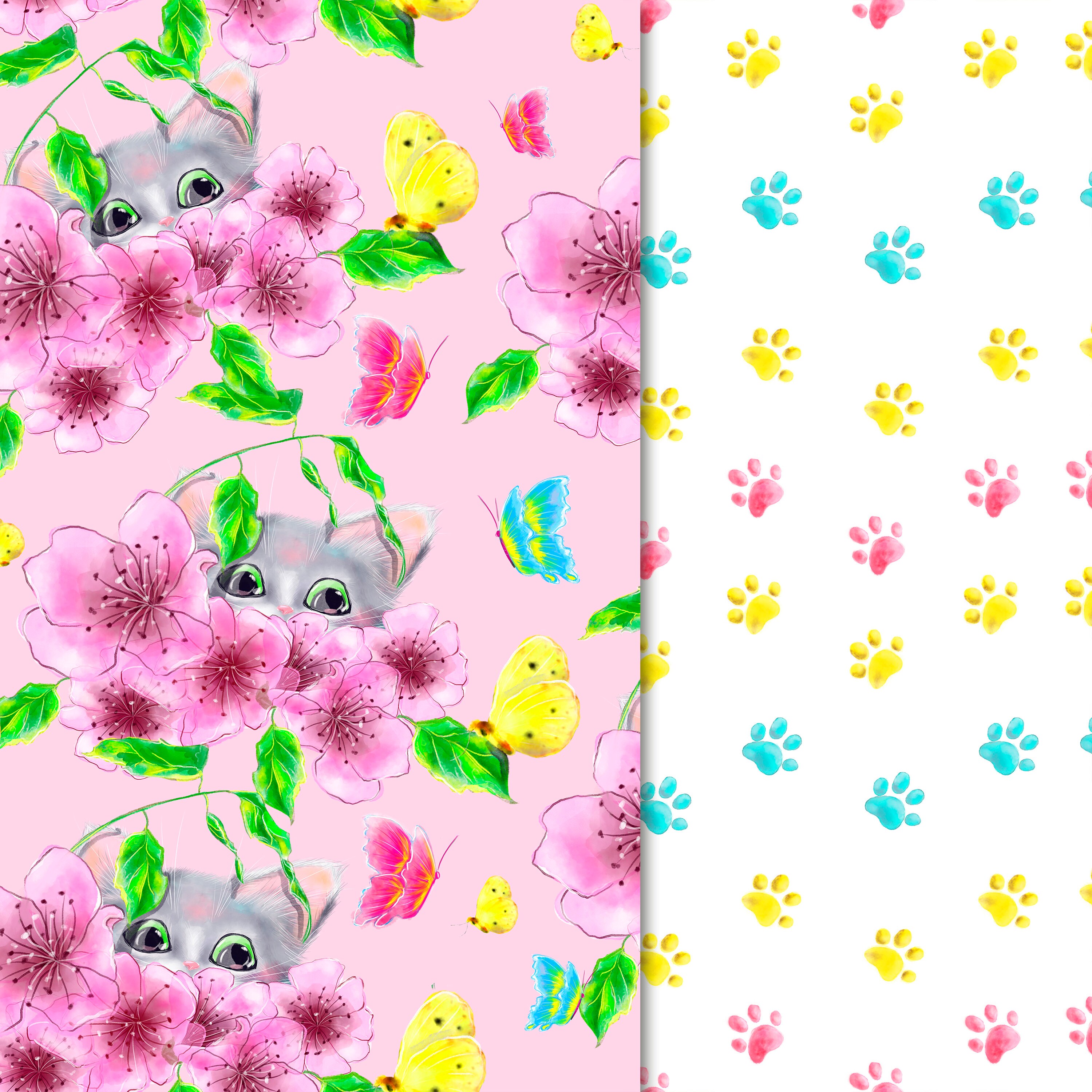 Cute Kittens Digital Paper Pack, Scrapbook Papers, Cat Scrapbook, Pet ...