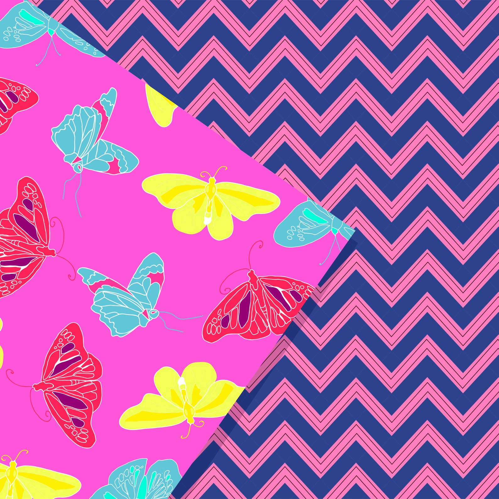 Butterfly Digital Scrapbook Paper, Instant Download, Butterflies Paper ...