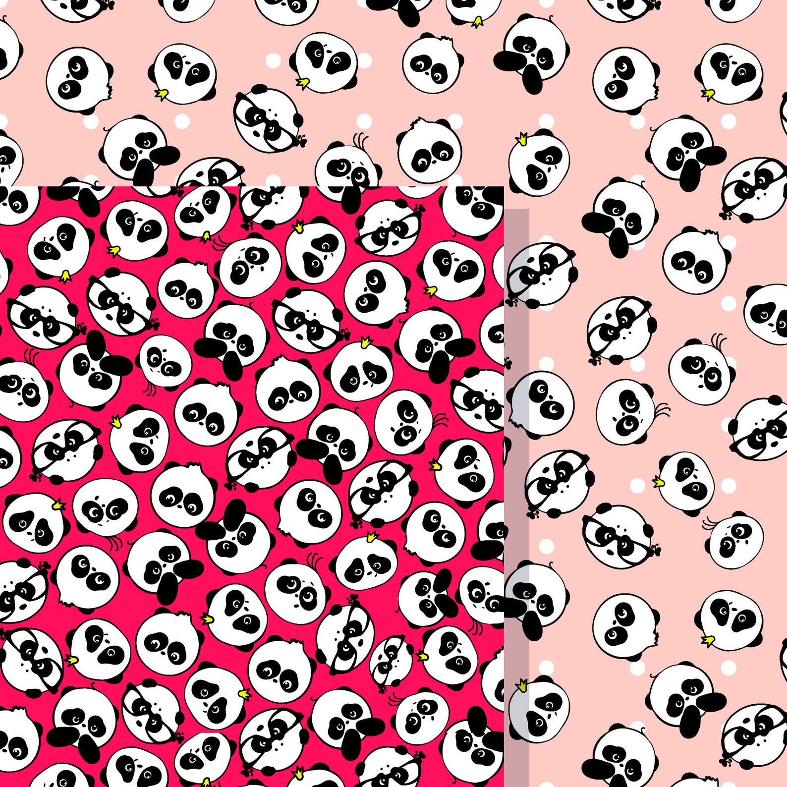 Panda Digital Paper Pack Scrapbook Papers Scrapbooking Kit | Etsy