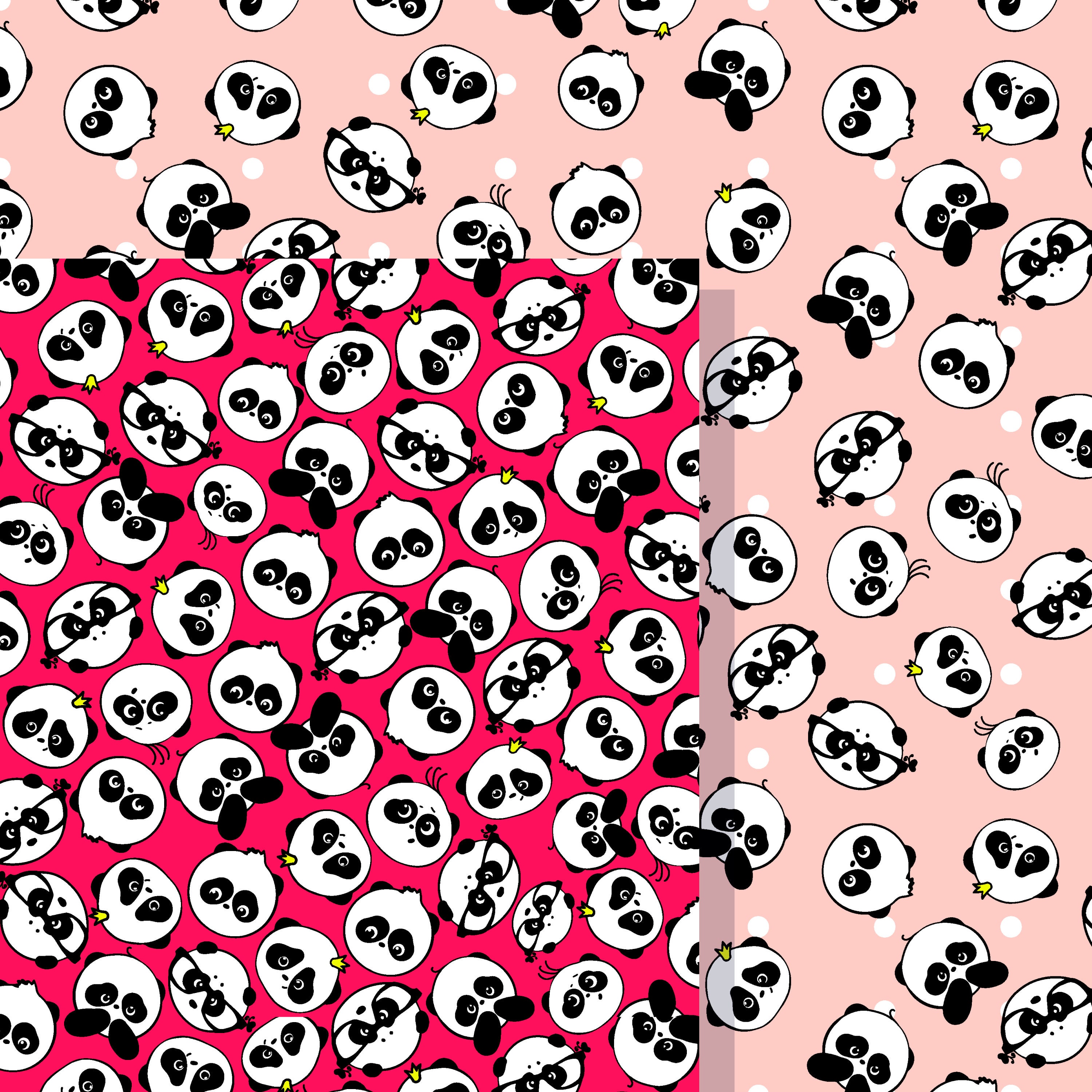 Panda Digital Paper Pack, Scrapbook Papers, Scrapbooking Kit, Instant ...