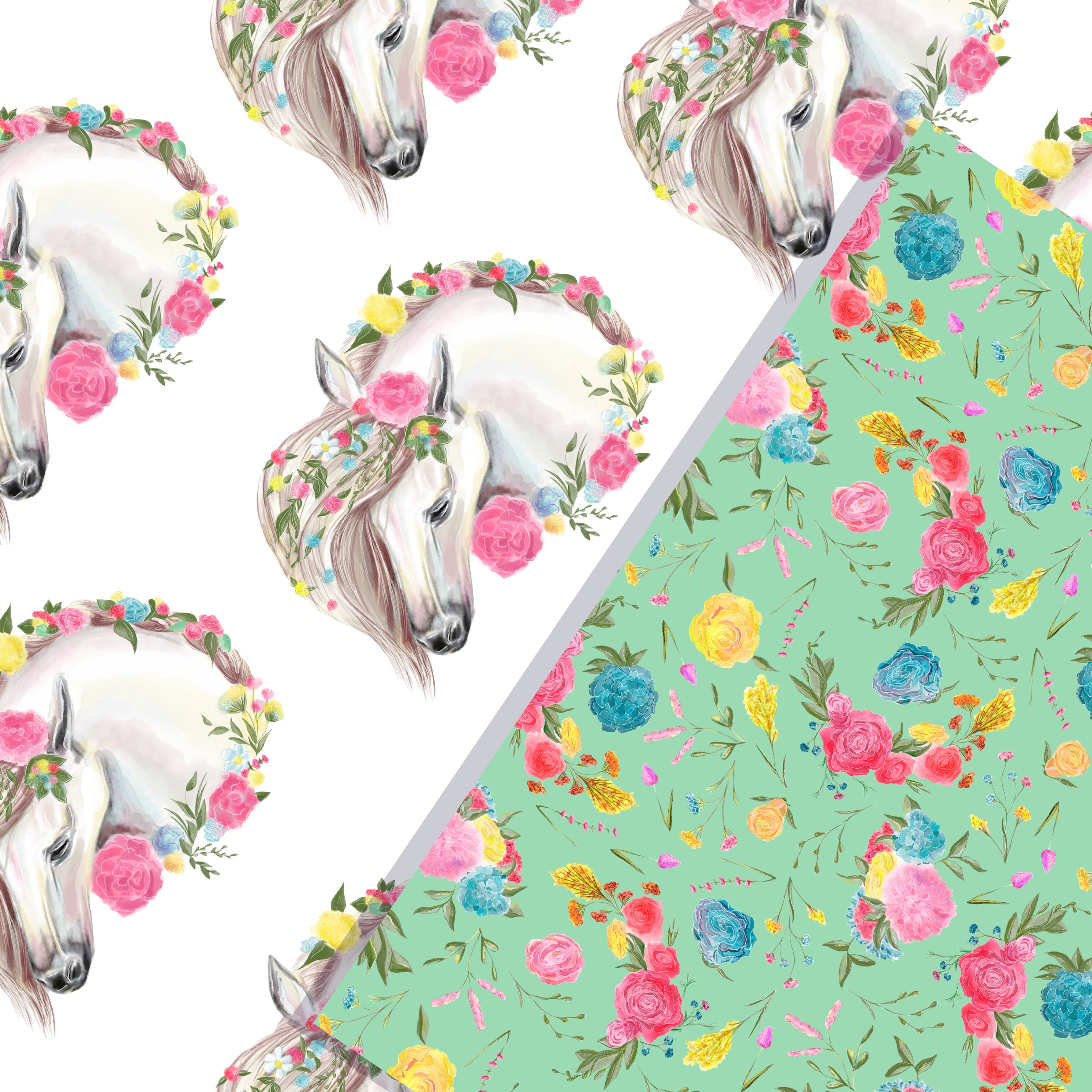 Vintage Horse Digital Paper Pack: Scrapbook Papers Scrapbooking Kit ...