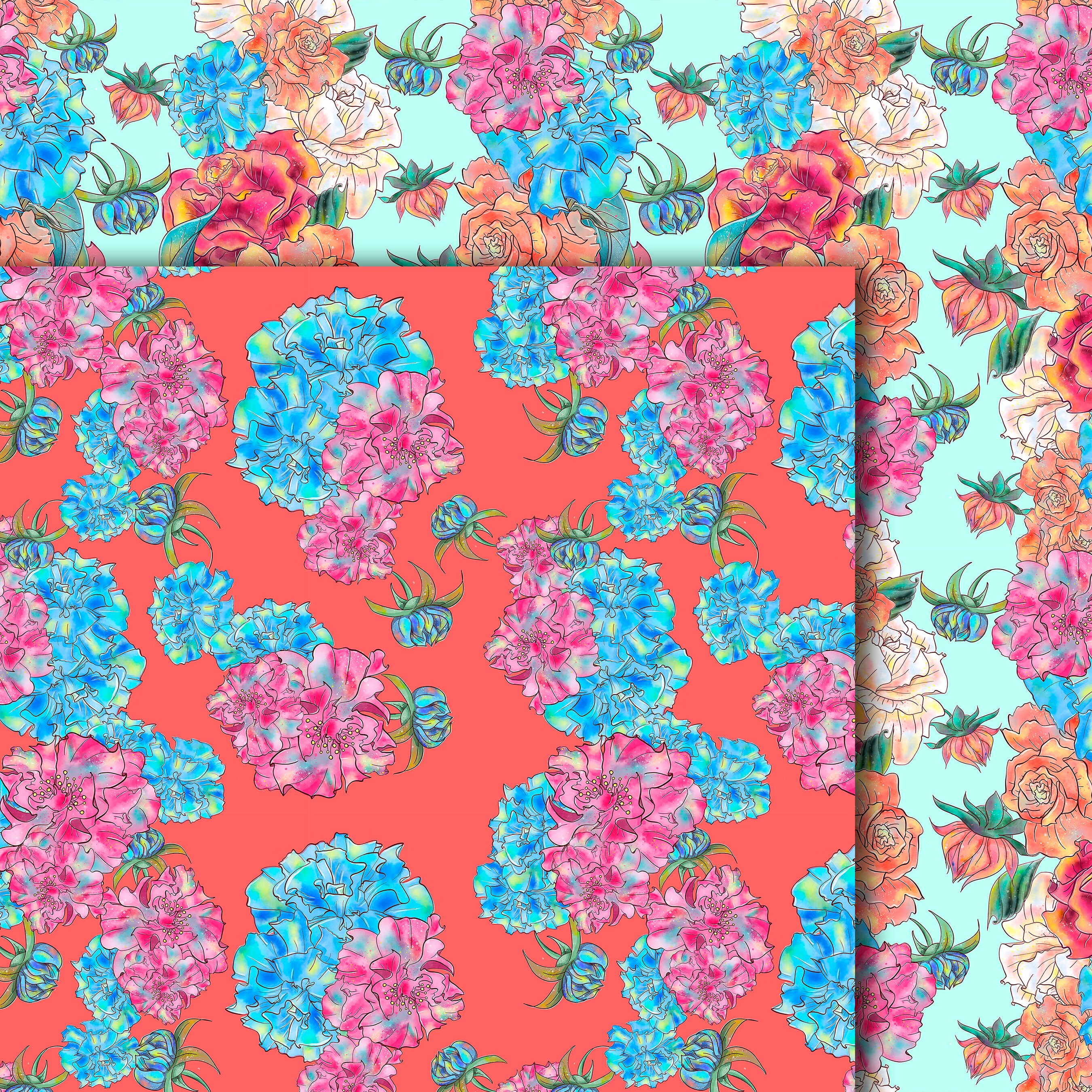 Flower Digital Paper Pack Scrapbook Papers Scrapbook Kit | Etsy