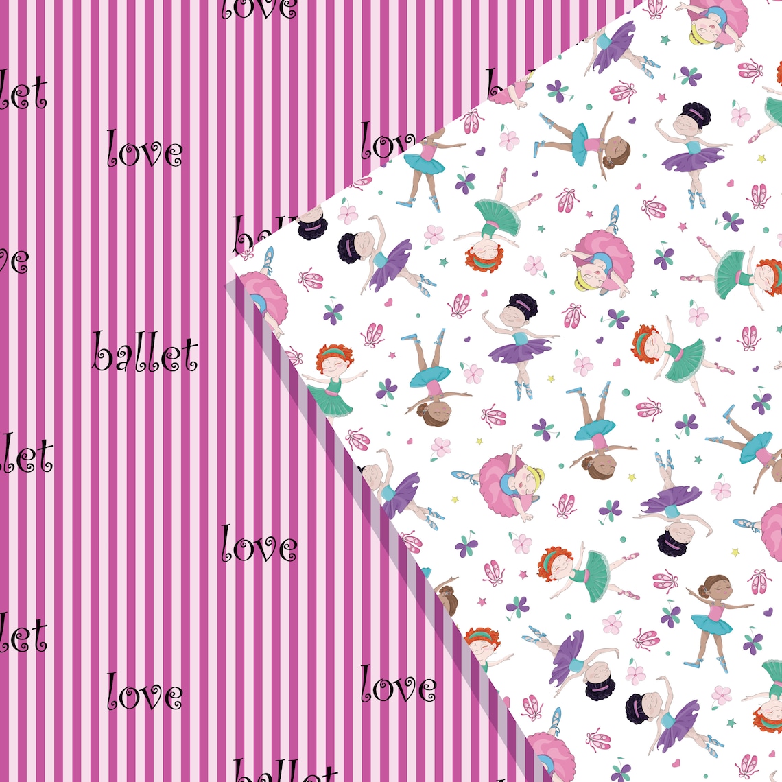 Ballet Digital Paper Pack, Scrapbooking Paper, Digital Scrapbook ...