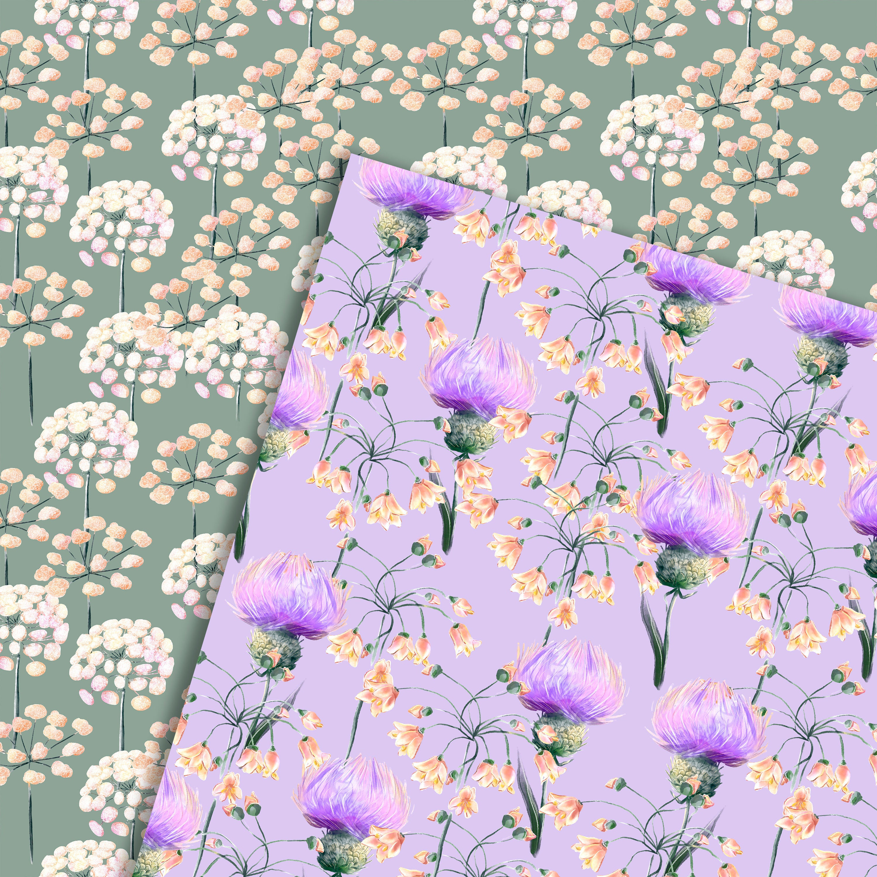 Spring Flower Paper Pack, Scrapbook Papers, Scrapbooking Kit, Digital ...