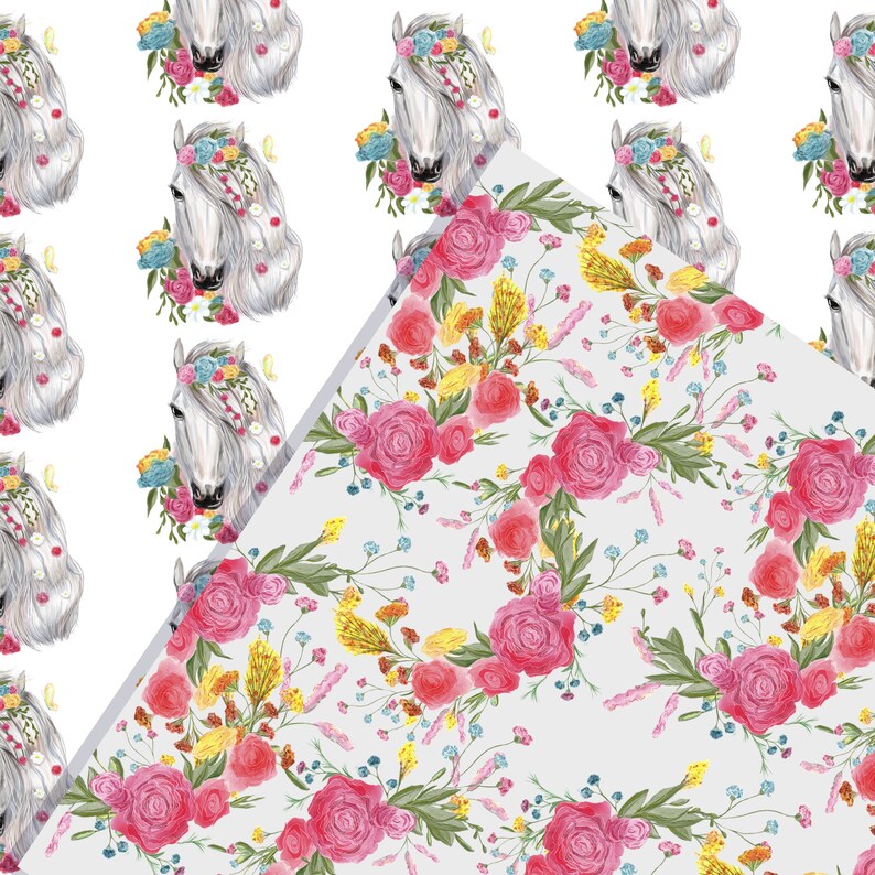 Vintage Horse Digital Paper Pack: Scrapbook Papers Scrapbooking Kit ...