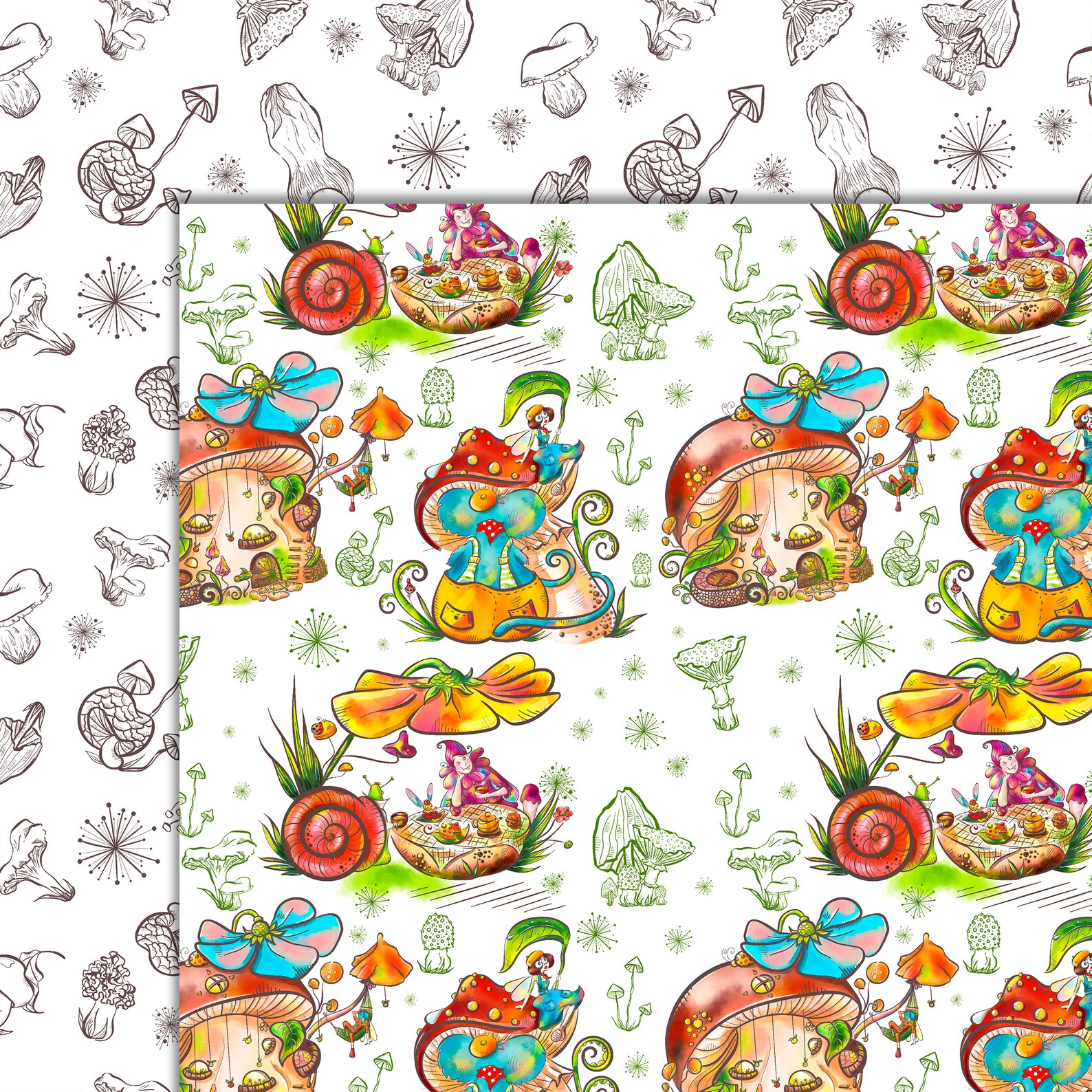 Fantasy Digital Paper Pack, Scrapbook Papers, Scrapbook Kit, Digital ...