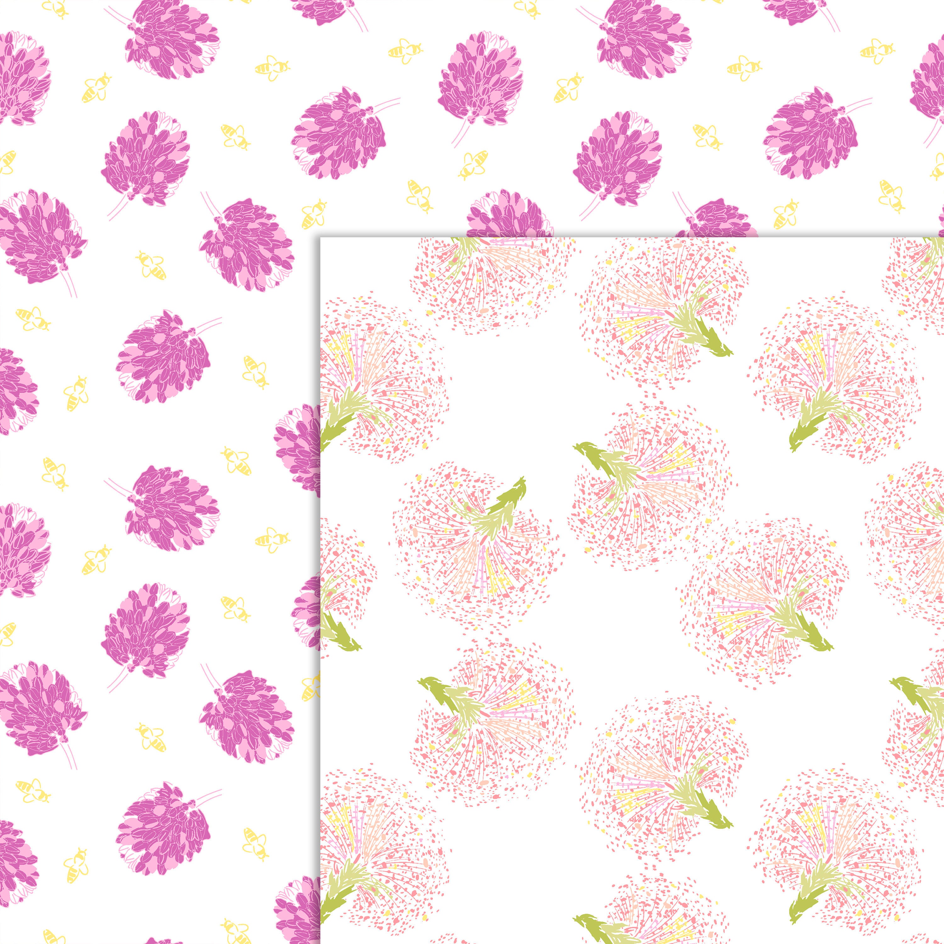 Spring Flower digital paper pack Scrapbook papers - Etsy 日本