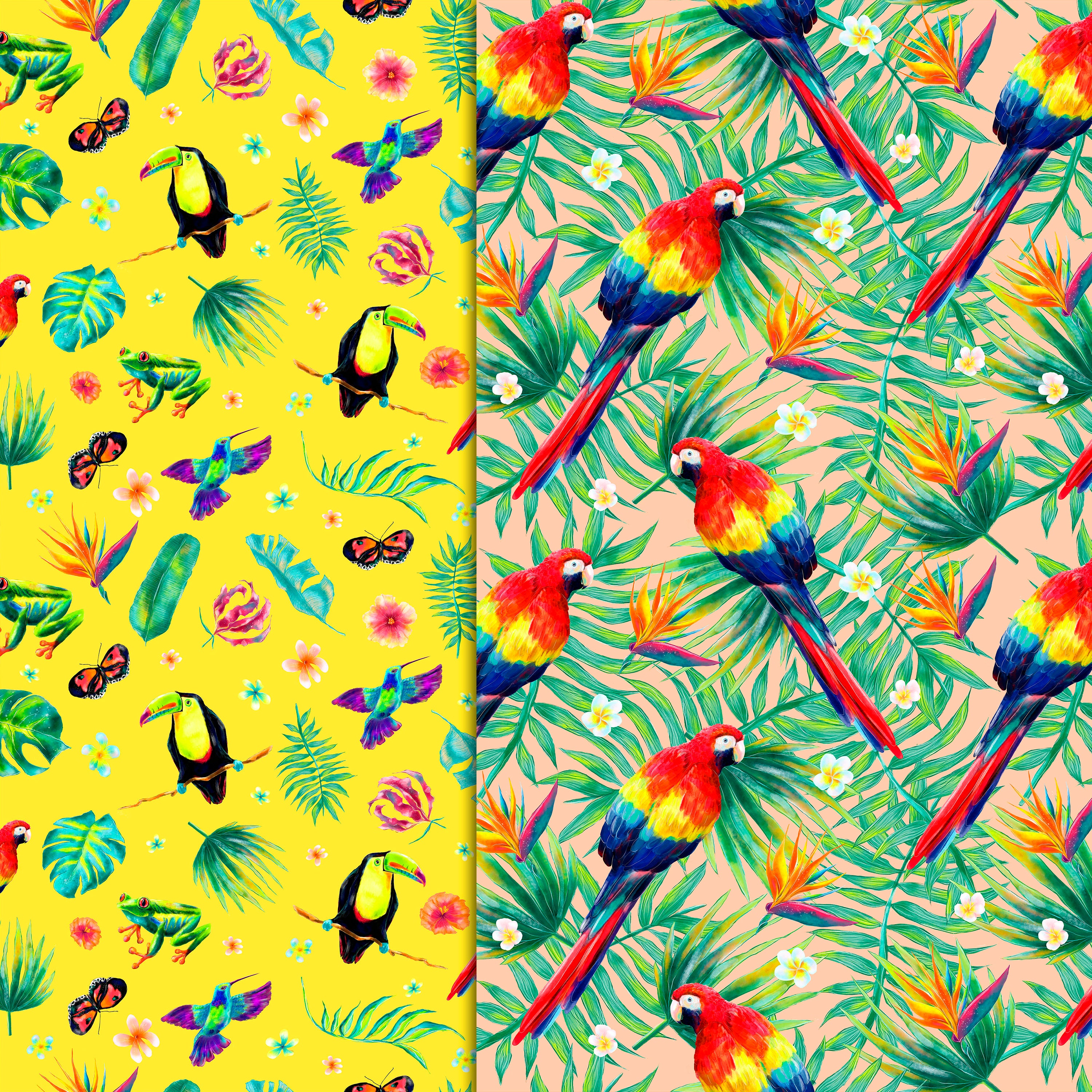 Tropical Digital Paper Pack, Scrapbook Papers, Digital Download ...