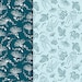 Watercolor Ocean Life Digital Paper Pack Sea Animals Instant Set ...