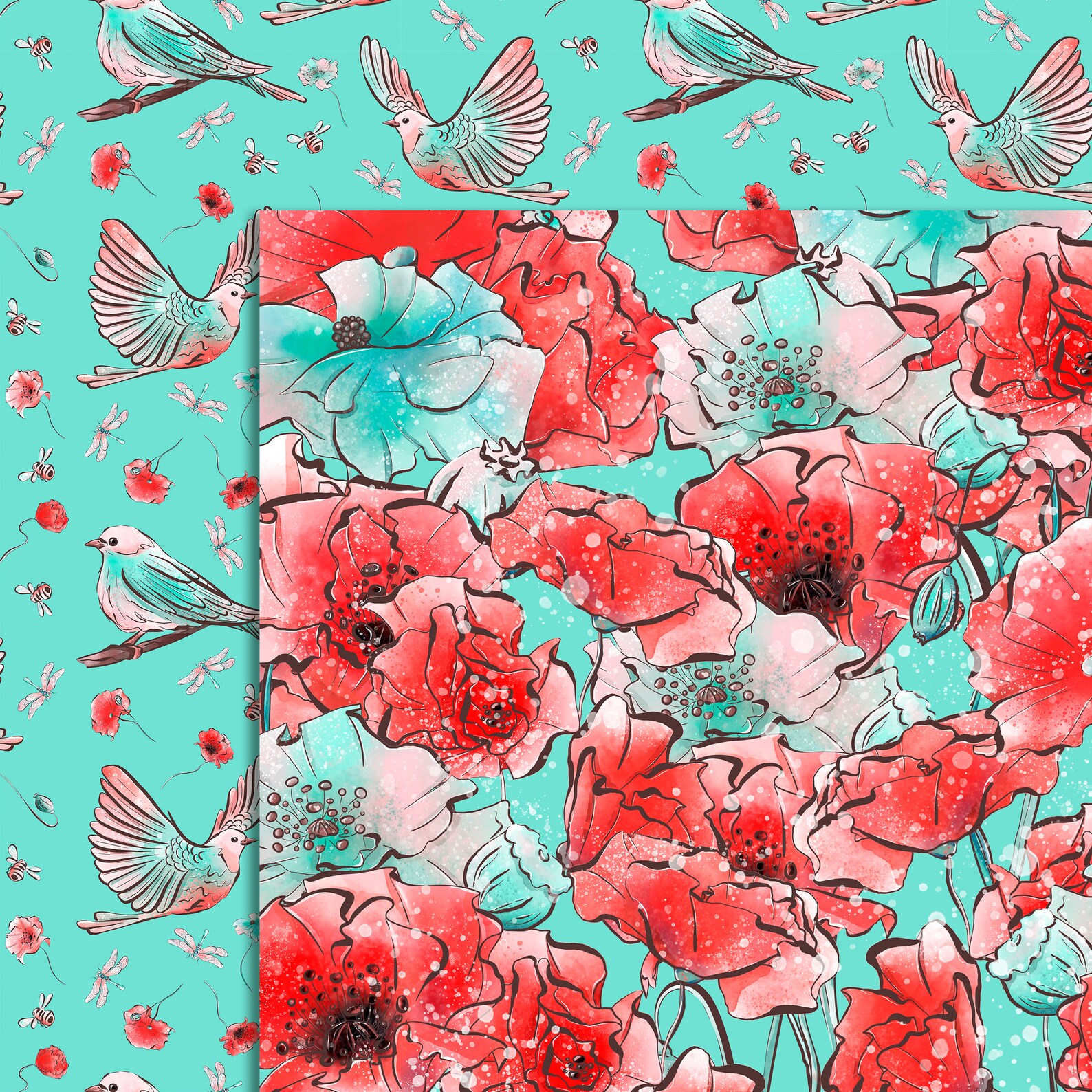 Fairy on the Prairie Pattern Set Seamless Patterns Digital - Etsy