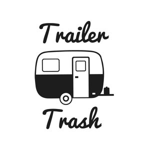 Retro Trailer Trash Decal for Your Garbage Can - Etsy