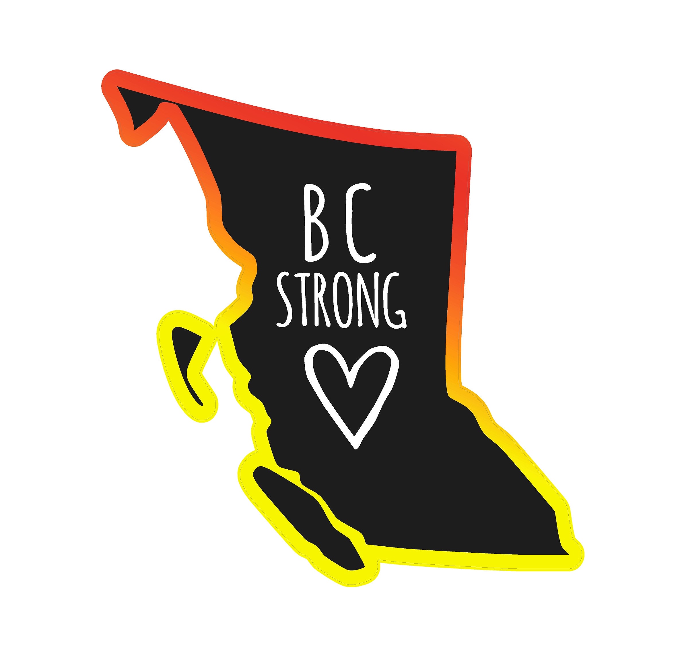 BC Strong Car Decal Rainbow - Etsy UK