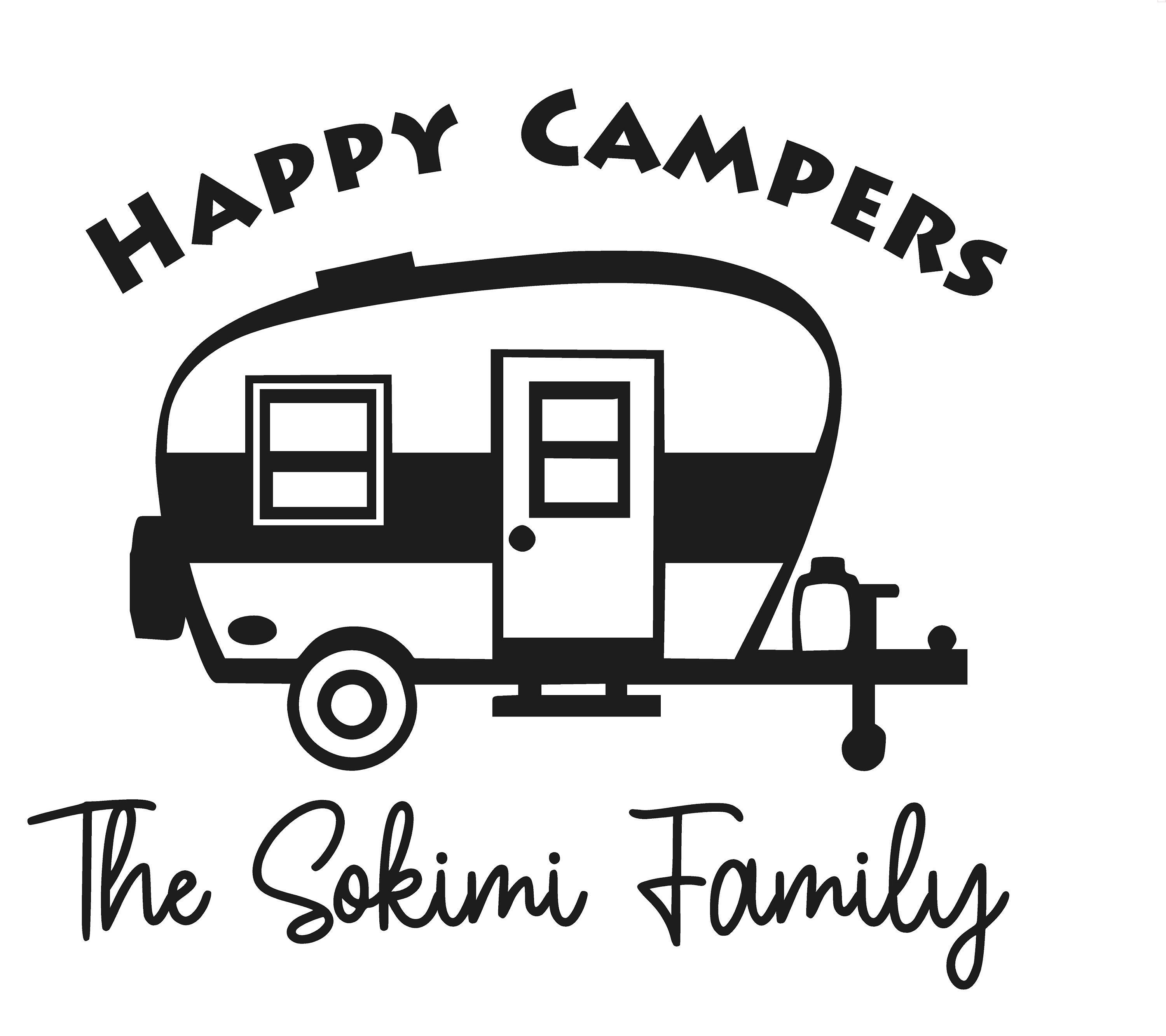 Paper, Party & Kids Labels, Stickers & Tags Happy Camper Decal ...