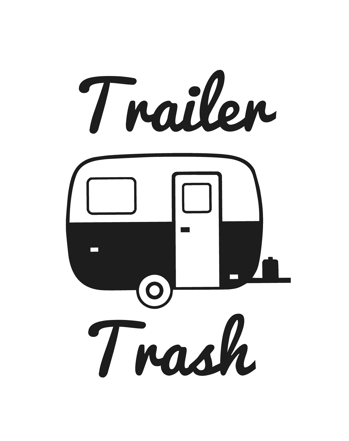 Retro Trailer Trash Decal for Your Garbage Can - Etsy