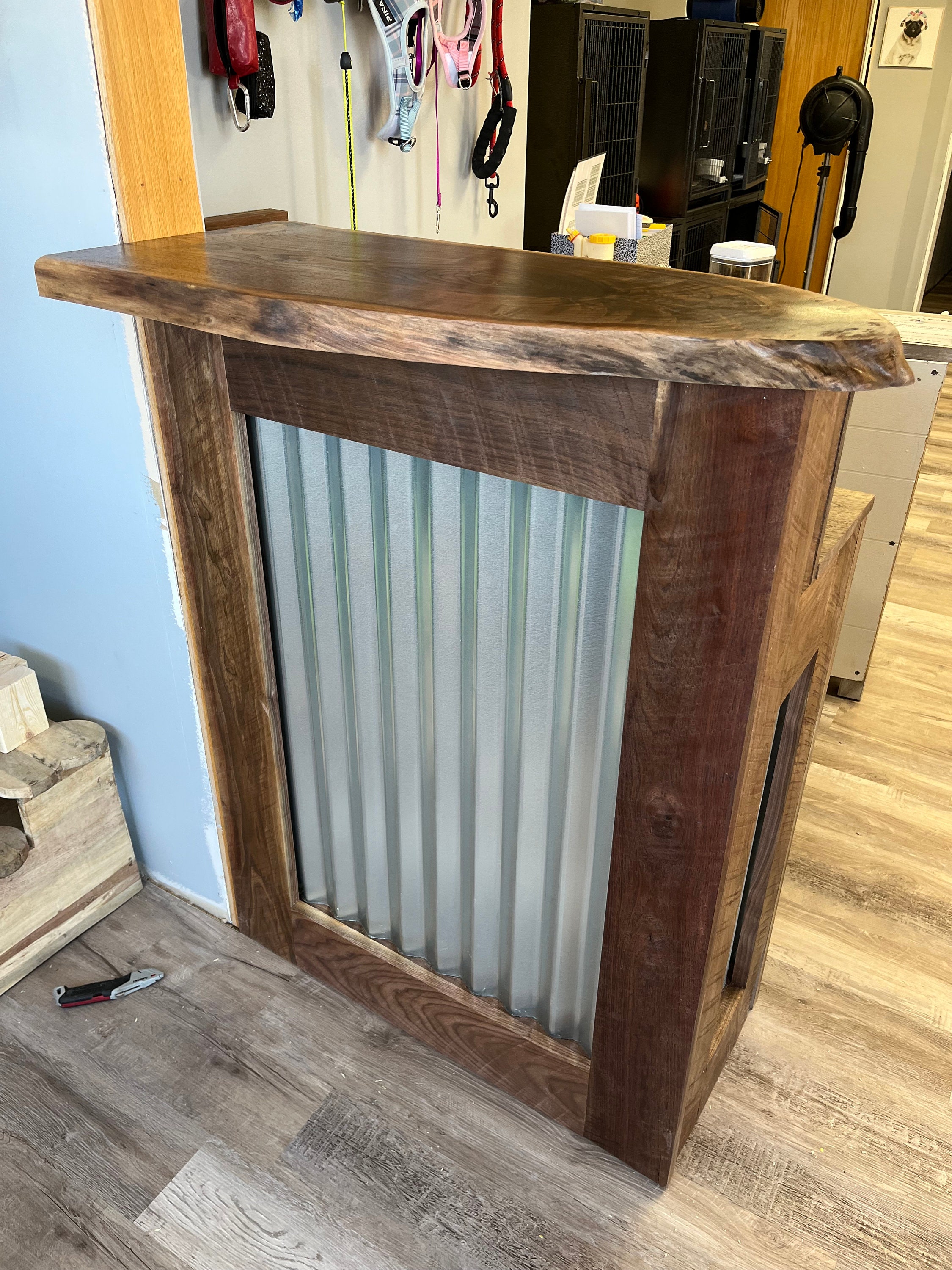 Custom Retail Counters/live Edge Walnut Counter/bar - Etsy