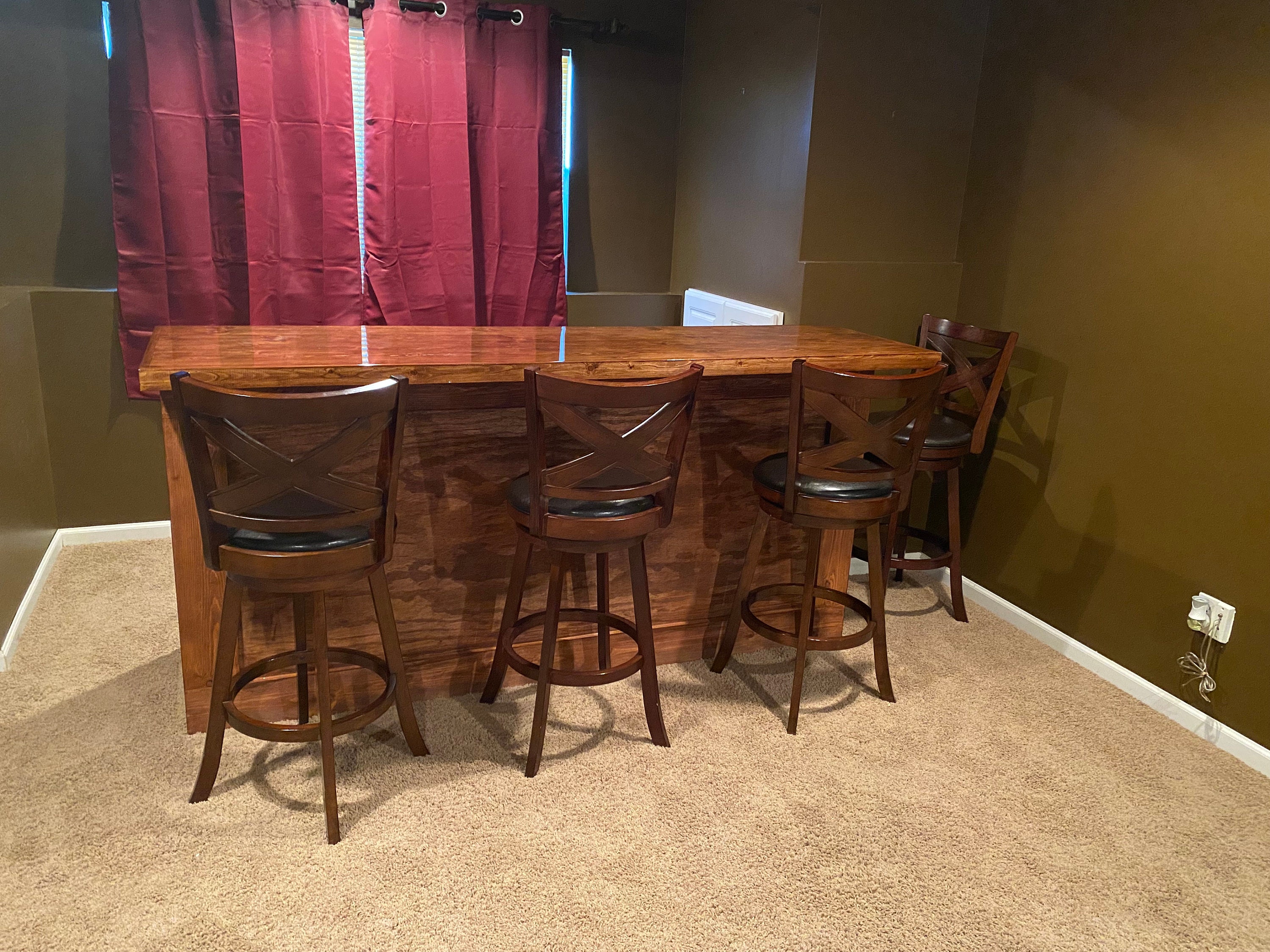 Custom Straight Line Custom Indoor Wood Bar - Etsy