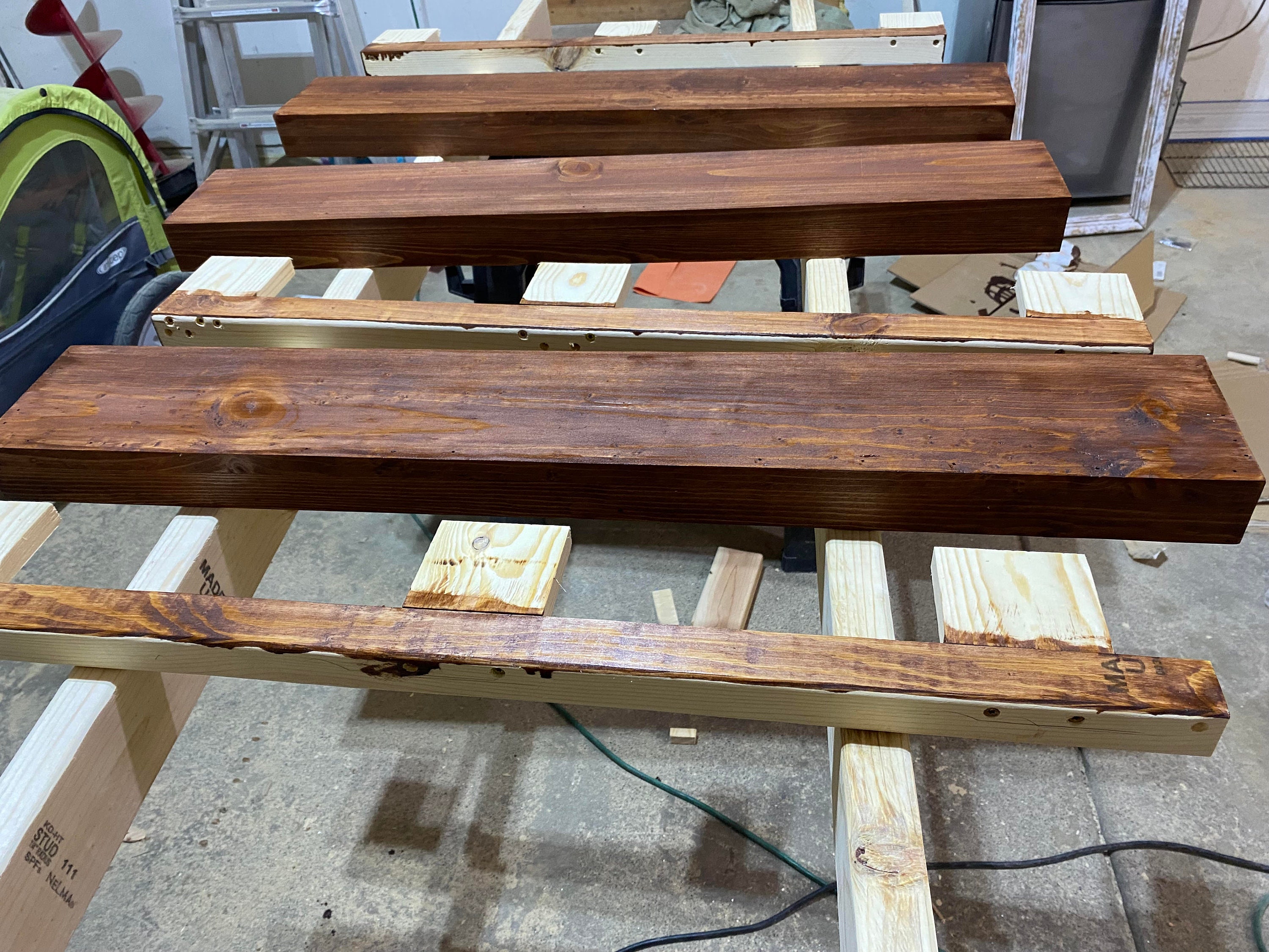 Custom Floating Shelves. Thick Floating Shelves, Painted/stained ...