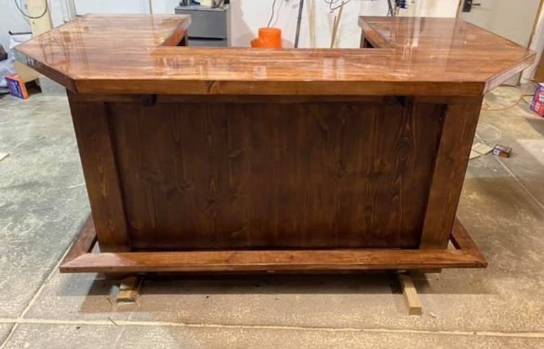 U Shape Solid Wood Bar Indoor Bar - Etsy