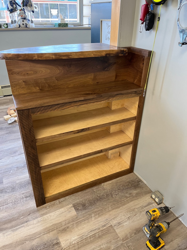 Custom Retail Counters/live Edge Walnut Counter/bar - Etsy