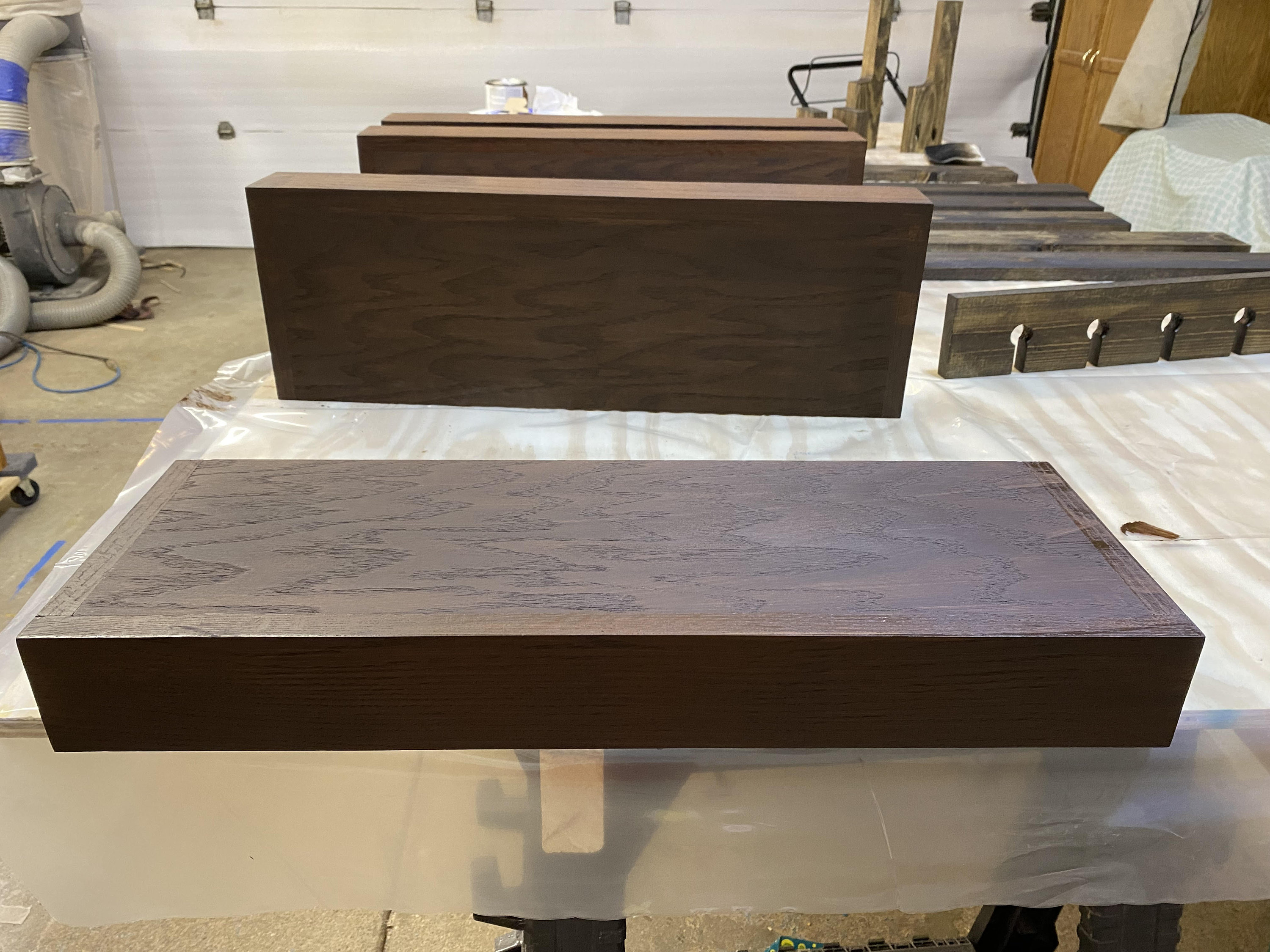 Custom Floating Shelves. Thick Floating Shelves, Painted/stained ...