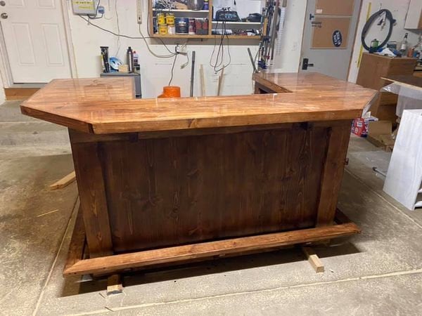 U Shape Solid Wood Bar Indoor Bar - Etsy