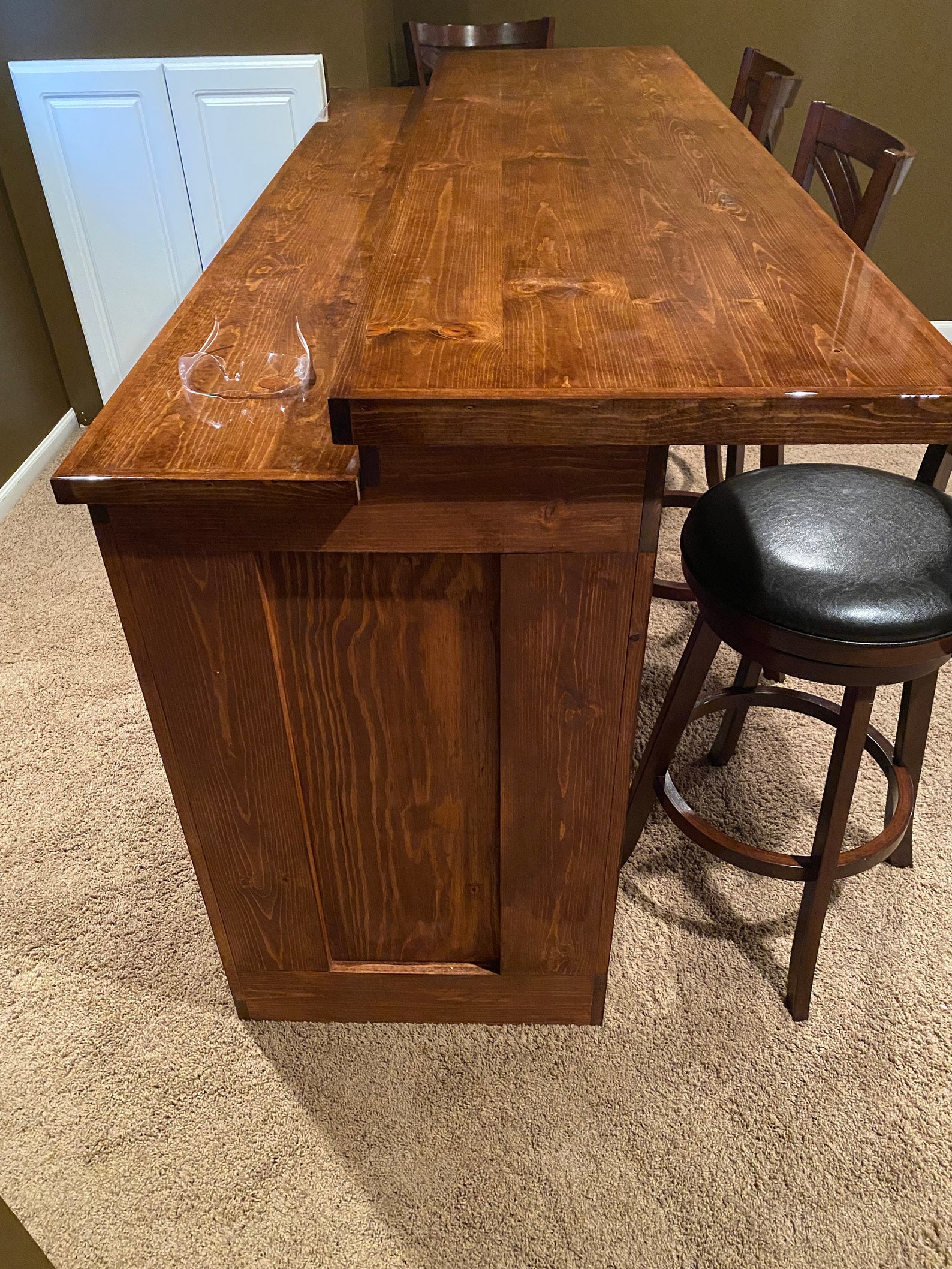 Custom Straight Line Custom Indoor Wood Bar - Etsy