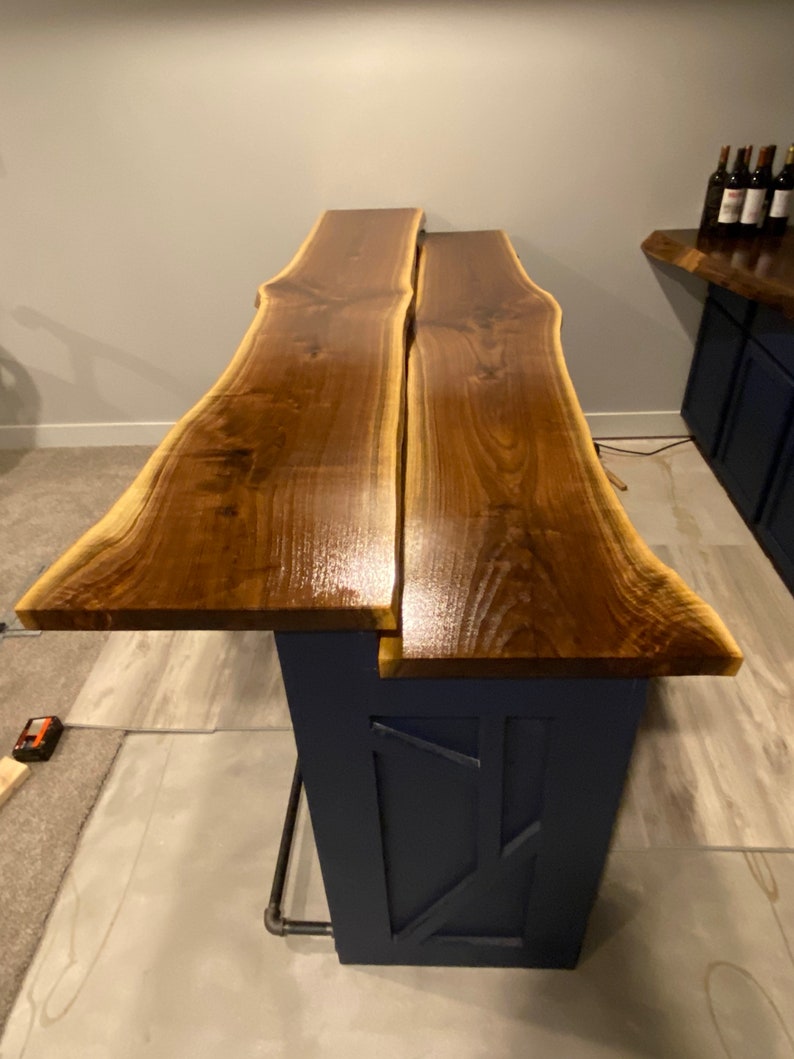 Live Edge Walnut Custom Indoor Bar. - Etsy