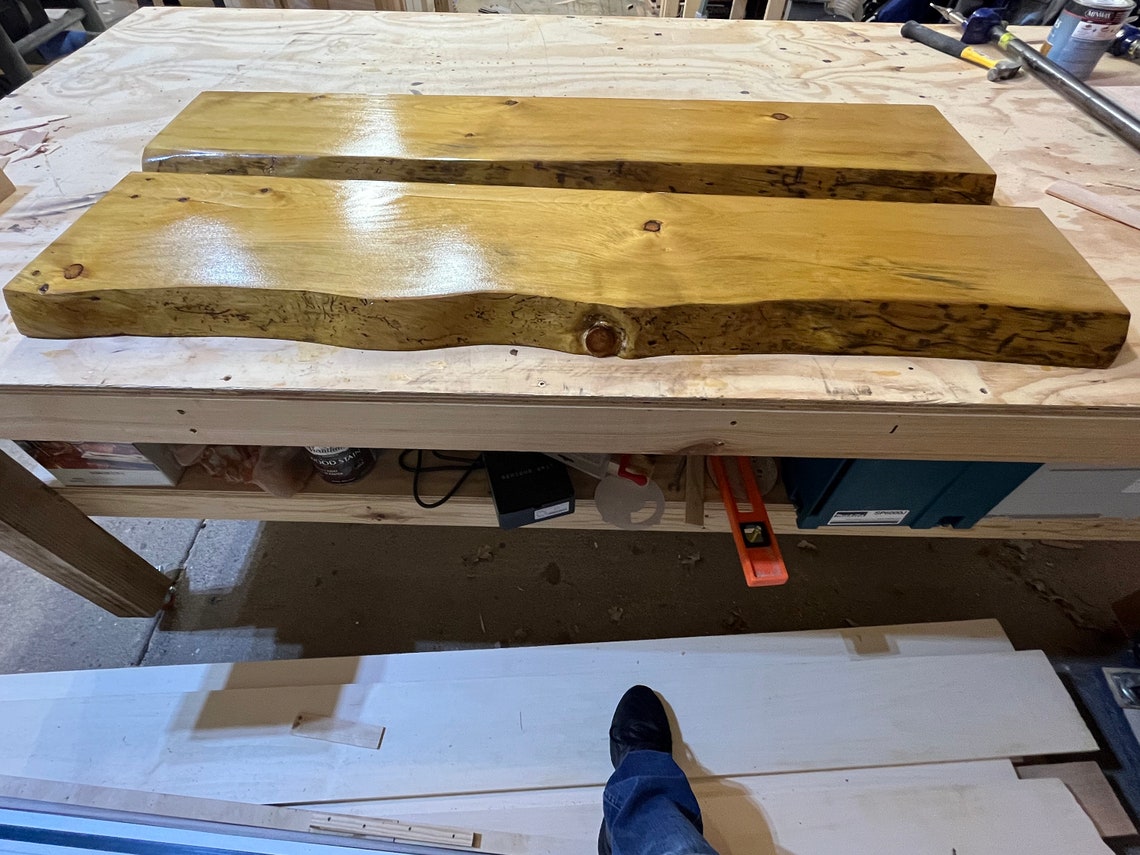 Live Edge Floating Shelves - Etsy