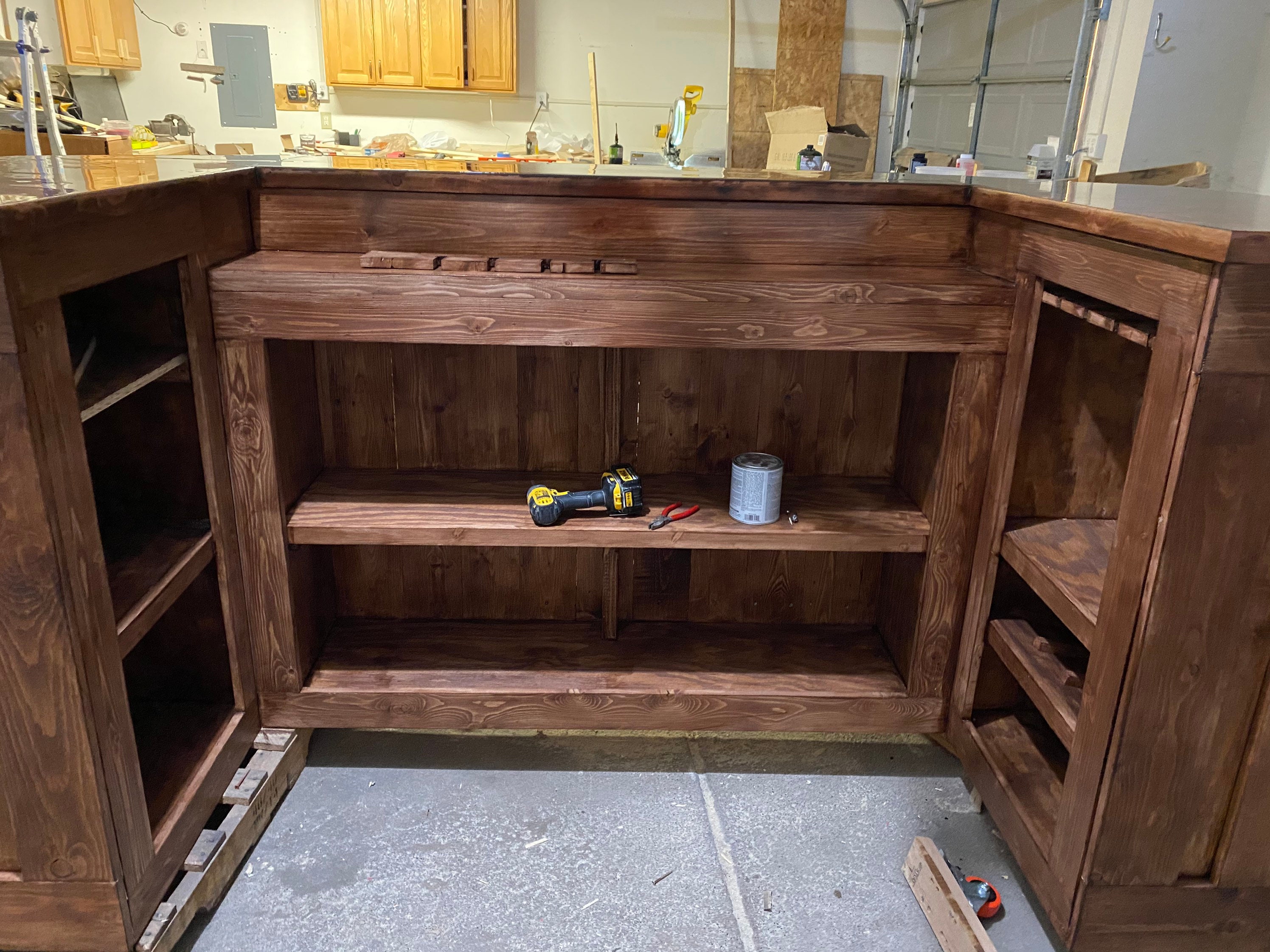 U Shape Solid Wood Bar Indoor Bar - Etsy