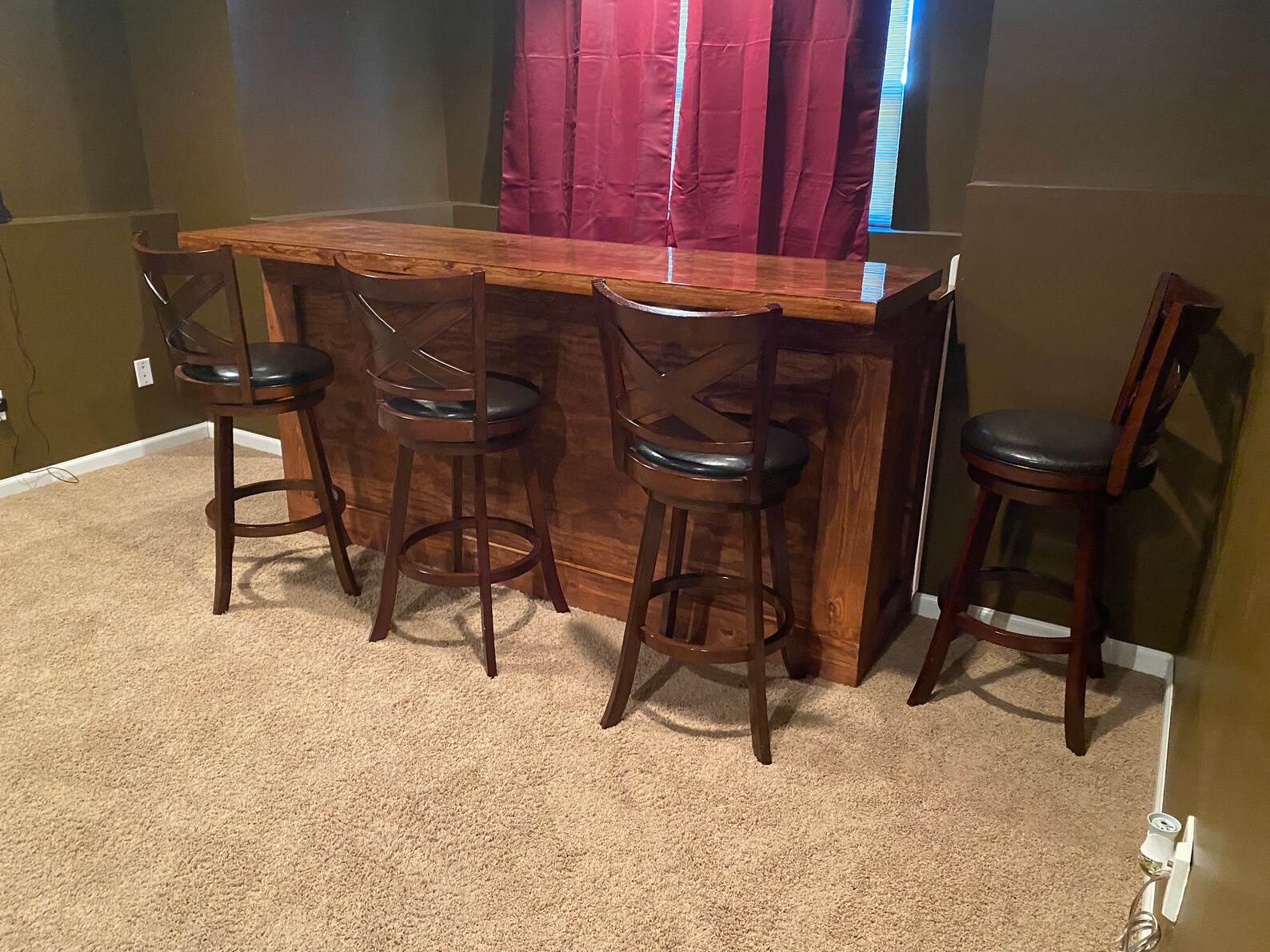 Custom Straight Line Custom Indoor Wood Bar - Etsy