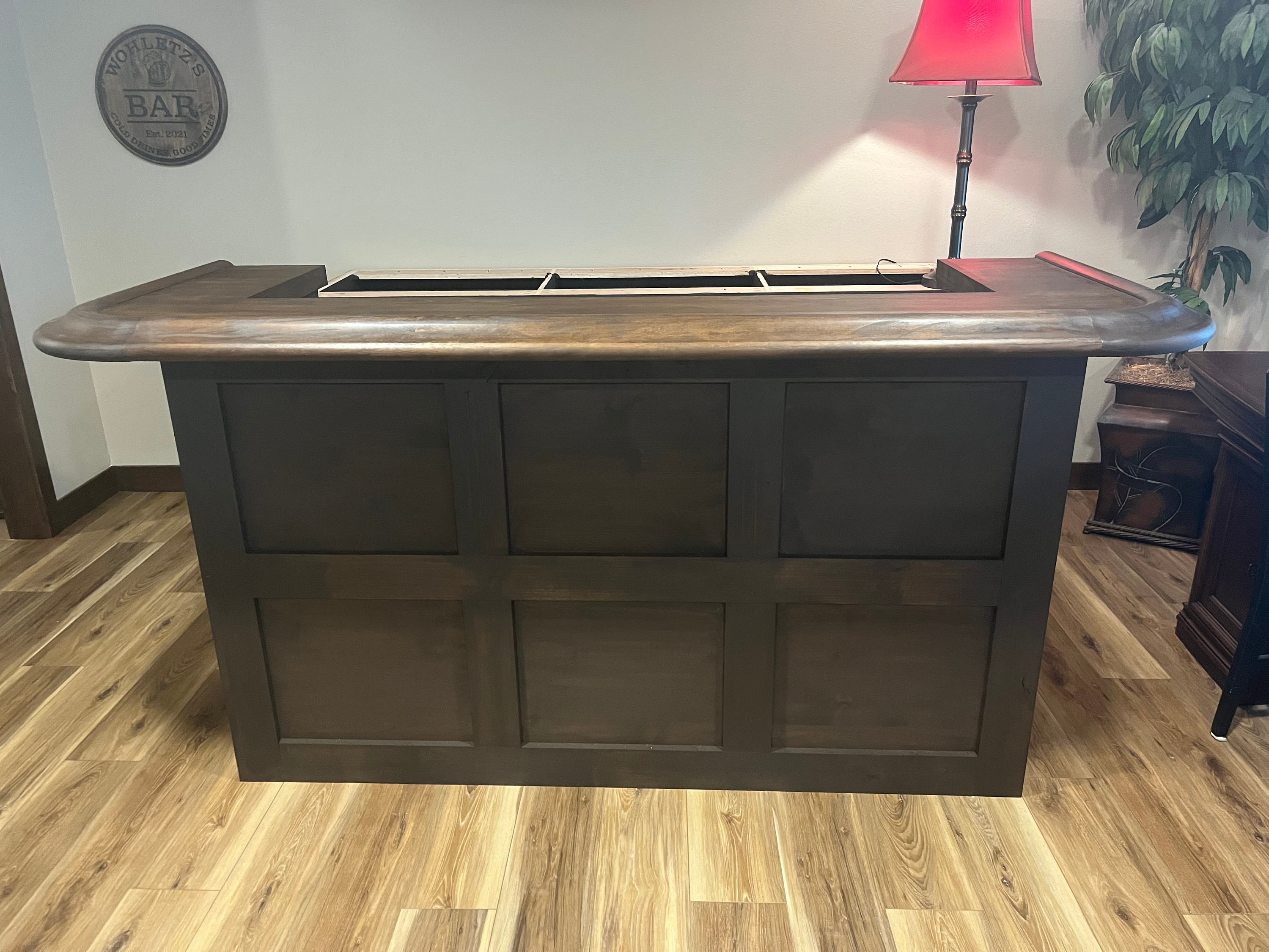 Unique U Shape Chicago Bar Rail Style Indoor Custom Wood Bar - Etsy