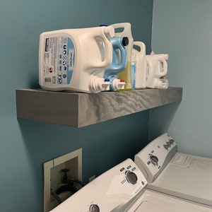 Custom Floating Shelves. Thick Floating Shelves, Painted/stained ...