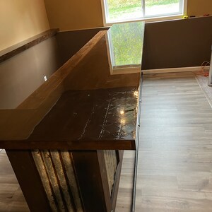 Handcrafted Rustic Tin Straight Wooden Bar - Customizable and Made in ...