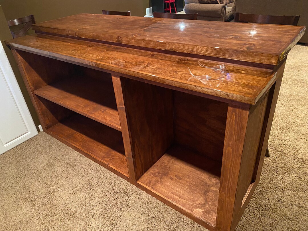 Custom Straight Line Custom Indoor Wood Bar - Etsy