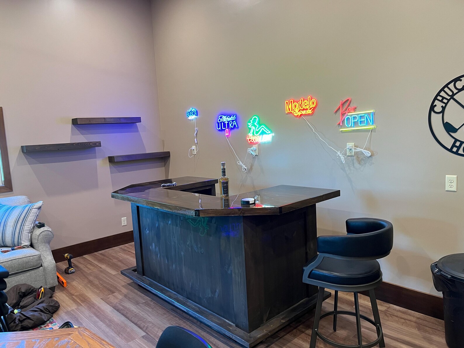 U Shape Solid Wood Bar Indoor Bar - Etsy