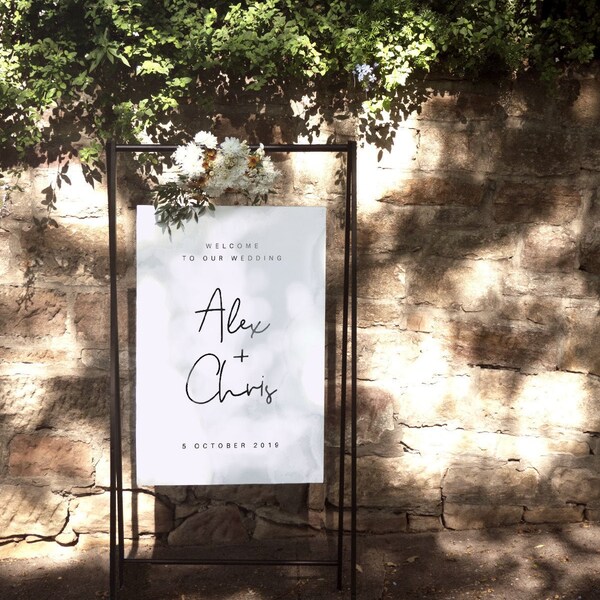 Wedding Welcome Signs and Stand - Etsy