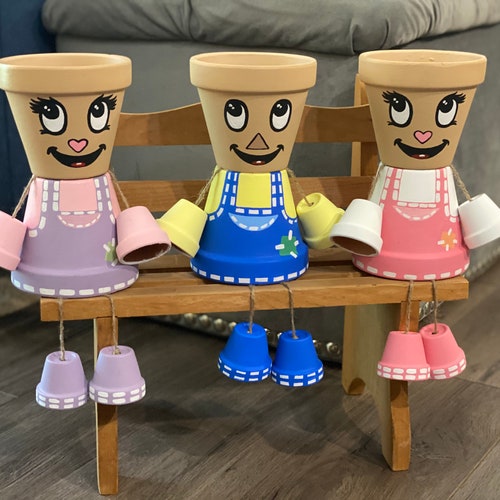 Clay Pot LADYBUG Handmade Terra Cotta Clay Pot People Pot - Etsy Canada