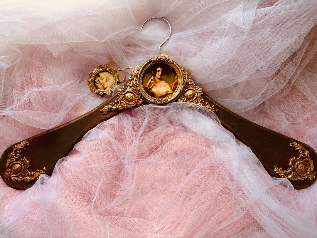 Handmade Hanger With Old Portrait of a Lady, Dark Brown - Etsy